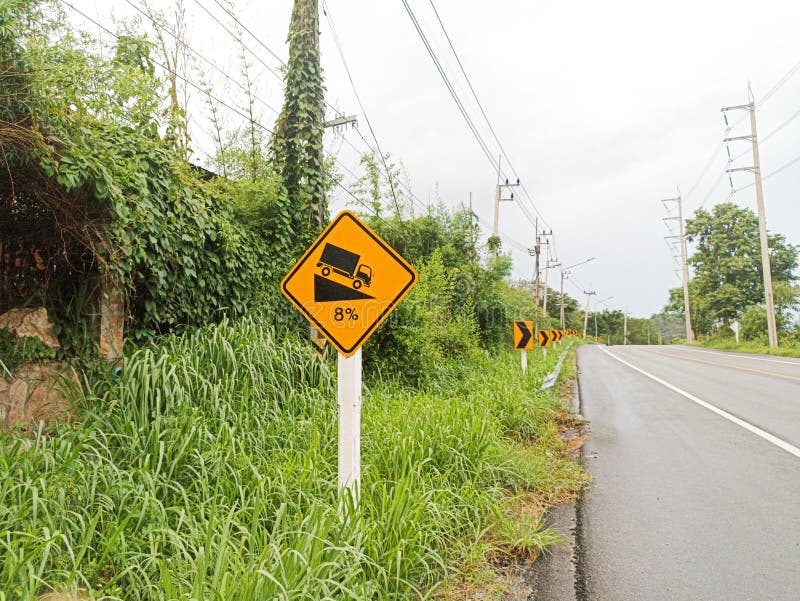 Traffic Sign Ahead of the Ramp Stock Photo - Image of bankruptcy ...