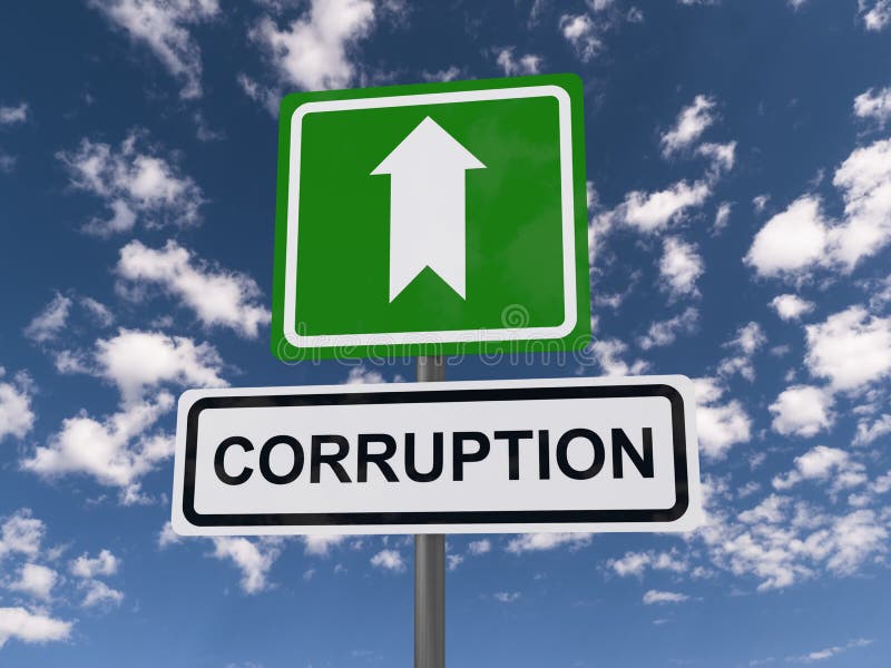 Corruption this way stock image. Image of icon, acts - 105297867