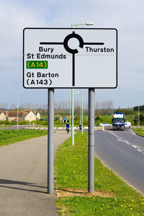 Traffic Sign Bury St Edmunds Thurston Great Barton Stock Photos - Free ...