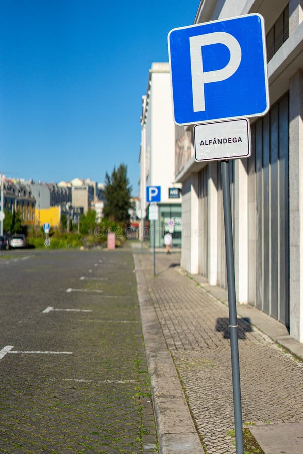 Traffic Sign for Car Park Reserved for Customs Vehicles Stock Image ...