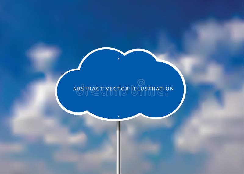 Traffic sign cloud stock vector. Illustration of heaven - 164241681