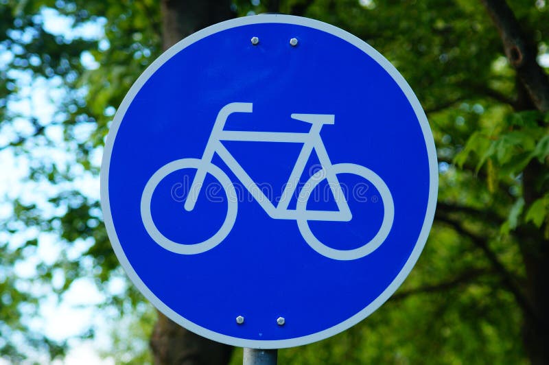 Traffic Sign for a Cycle Path Stock Image - Image of urban ...