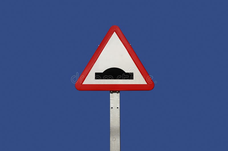 Traffic Sign Danger of Bumps or Sleeping Policeman Stock Image - Image ...