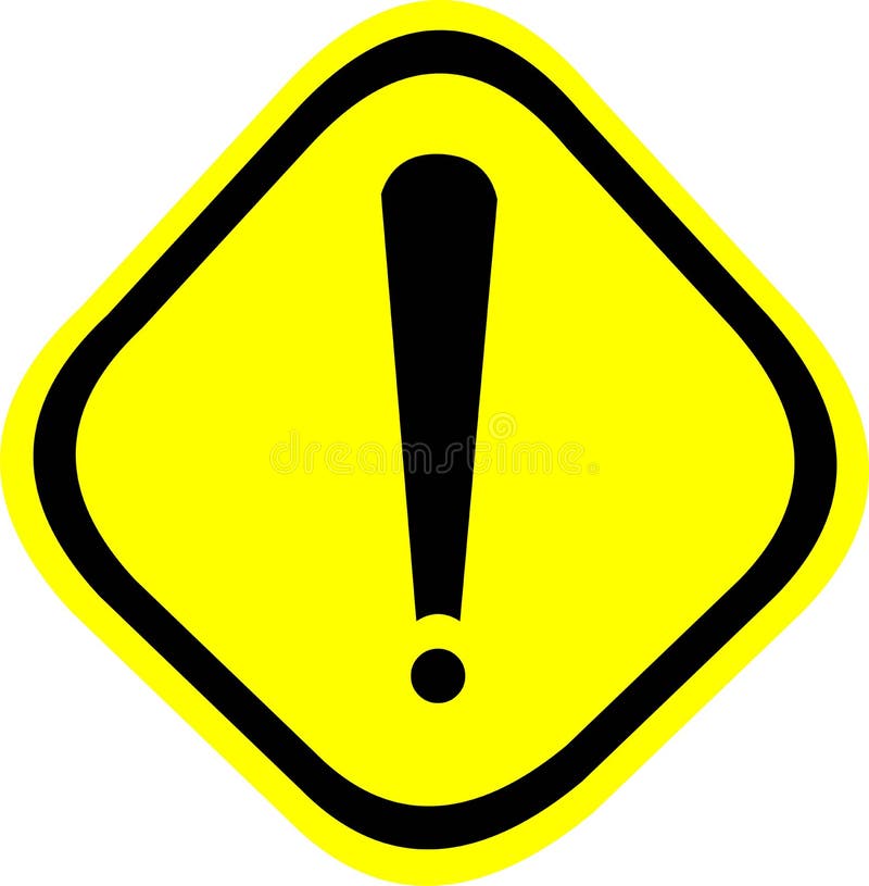 Traffic Sign Danger Exclamation Mark Stock Vector - Illustration of ...