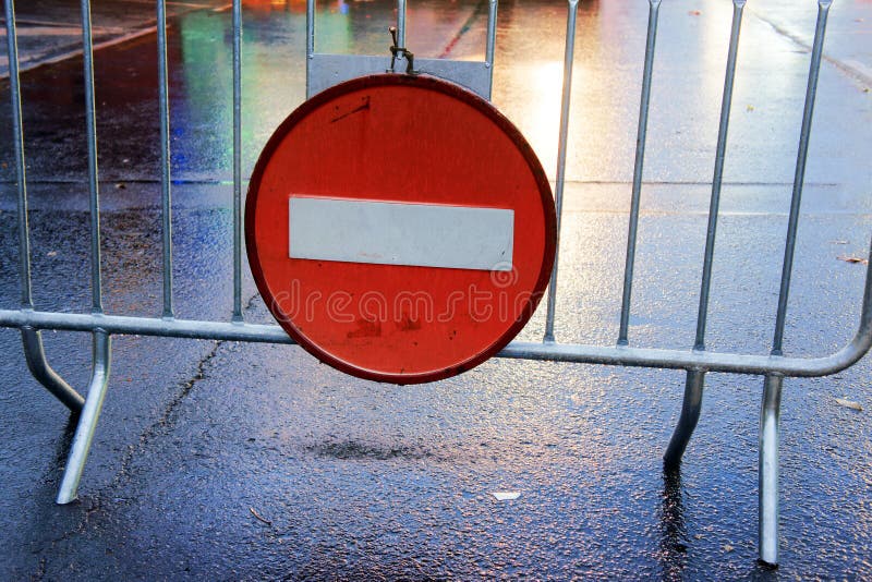 Traffic Sign about Do Not Enter Stock Image - Image of warning, white ...