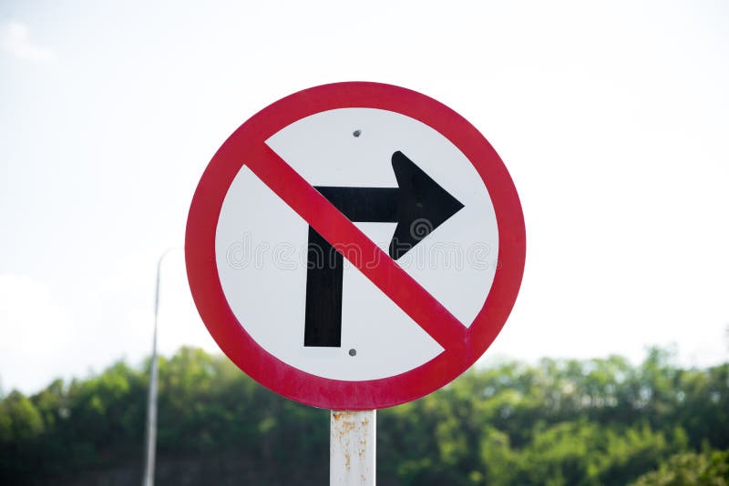 Traffic sign stock photo. Image of white, circle, arrow - 61585416