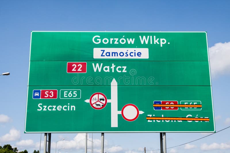 Traffic Sign, Driving Direction Stock Photo - Image of sign, pedestrian ...