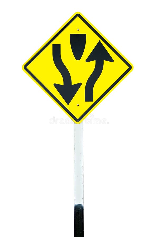 Traffic Sign Dual Carriage Way Stock Photo - Image of change ...