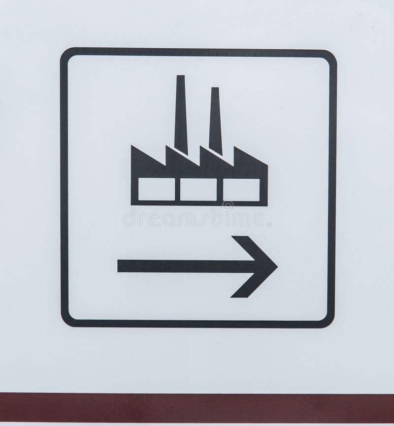 Traffic sign for factory stock photo. Image of forward - 39879148