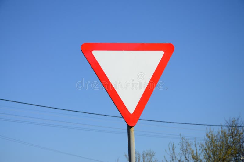 368 Warning Triangle Give Way Sign Stock Photos - Free & Royalty-Free ...