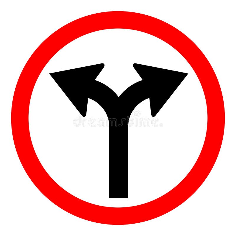 Traffic Sign, Go Left and Right Stock Vector - Illustration of ...