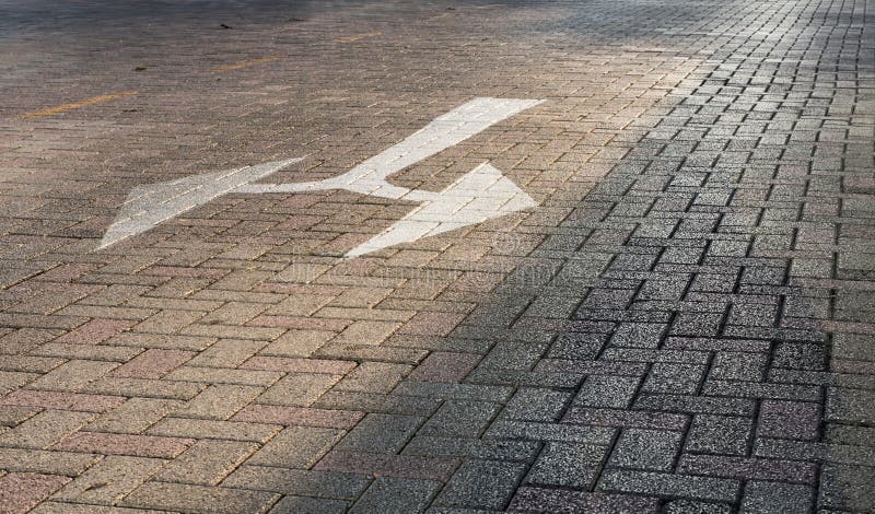 Traffic Sign on ground stock image. Image of forward - 84317959