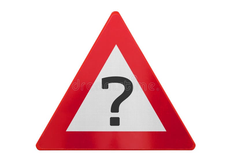 Traffic Sign Isolated - Question Mark Stock Image - Image of signal ...