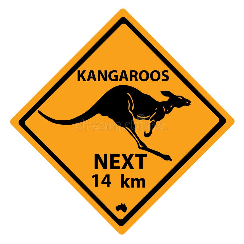 Traffic sign, Kangaroo stock vector. Illustration of danger - 17105249