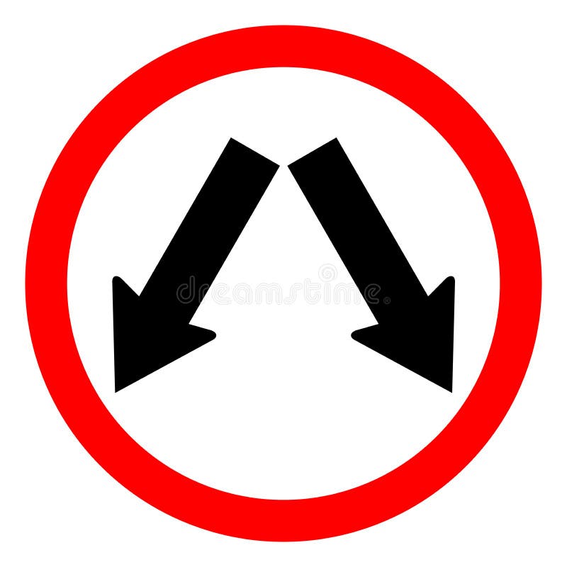 Traffic Sign, Keep Left or Right Stock Vector - Illustration of caution ...