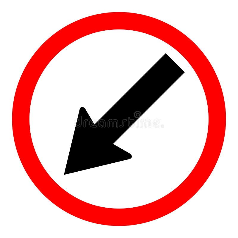 Traffic sign, keep left stock vector. Illustration of badge - 206916019