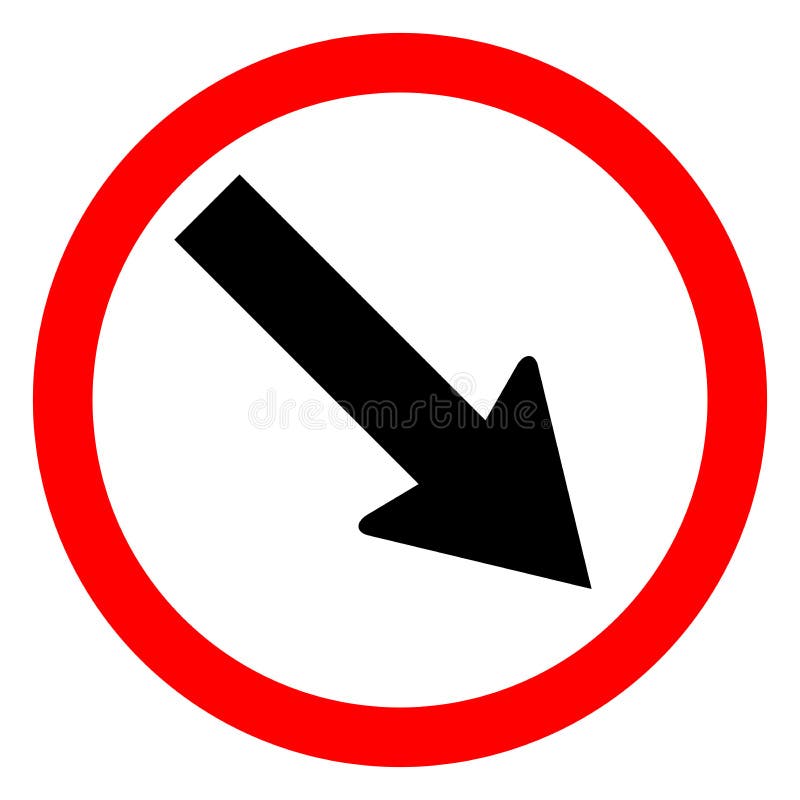 Traffic sign, keep right stock vector. Illustration of indicate - 206916022