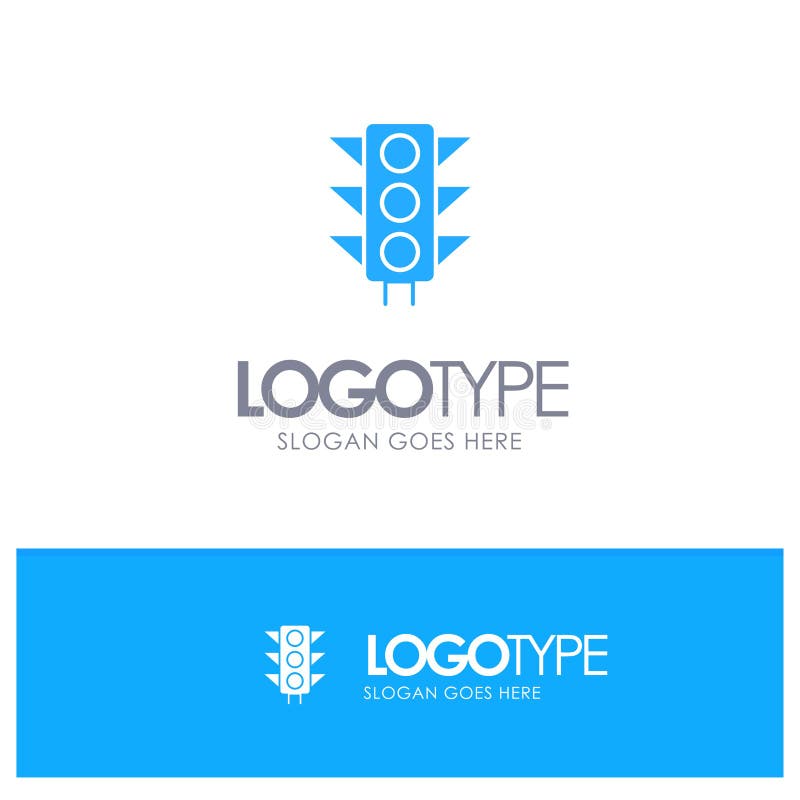 Traffic, Sign, Light, Road Blue Logo Vector Stock Vector - Illustration ...