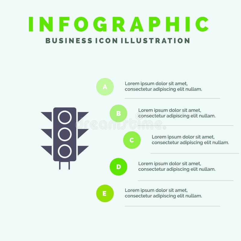 Traffic, Sign, Light, Road Infographics Presentation Template. 5 Steps ...