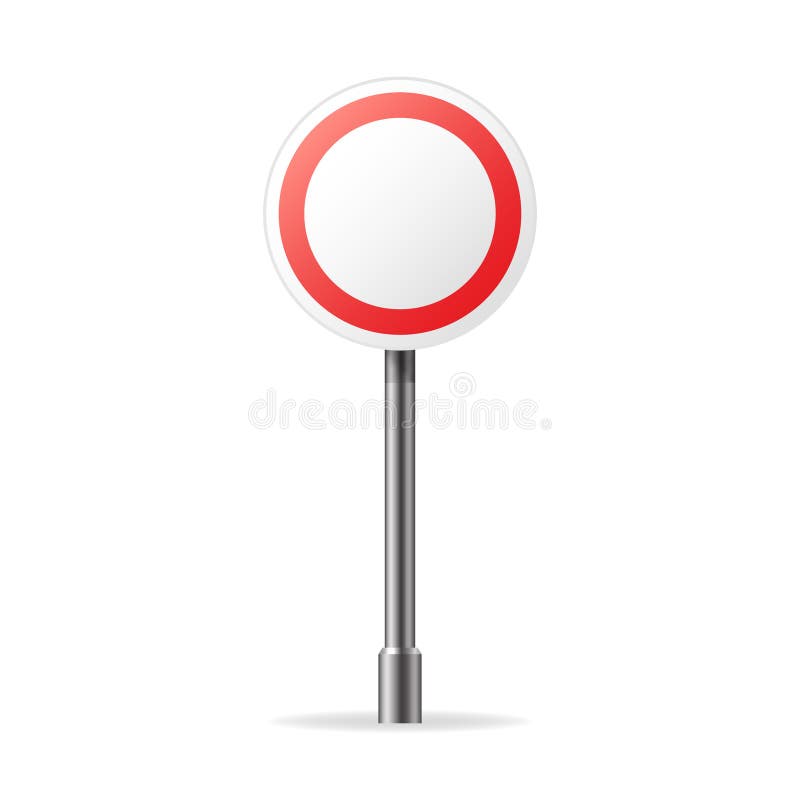 No Traffic Sign on a White Background. Vector Illustration. Stock ...