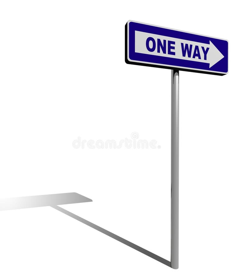 Traffic Sign One Way (italian Version) Stock Illustration ...