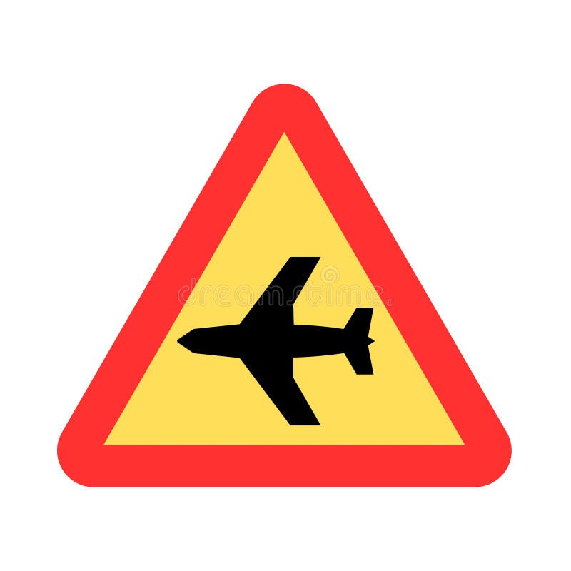 Traffic sign plane stock illustration. Illustration of advertising ...
