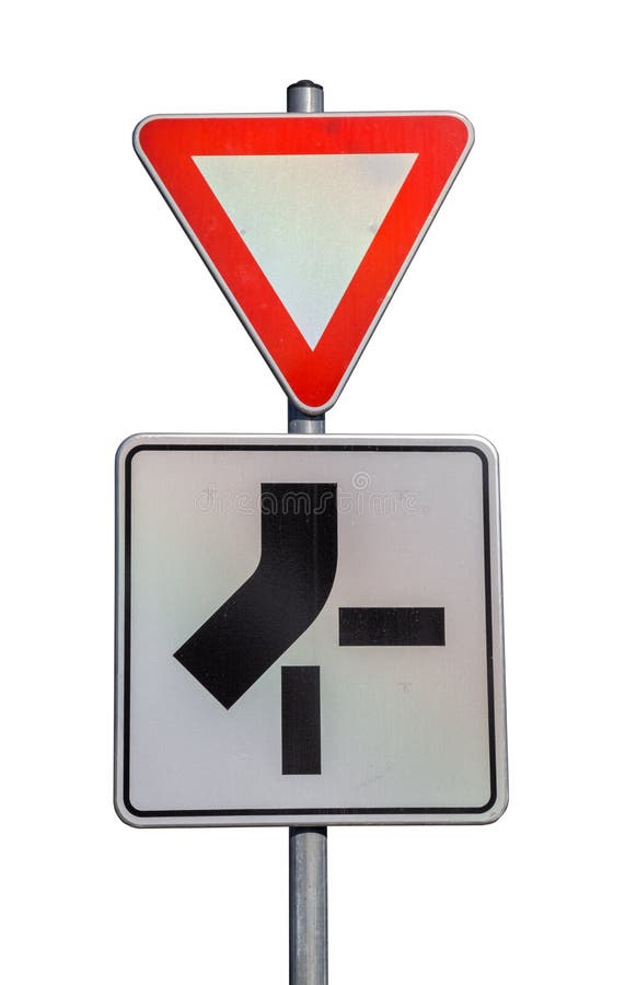 Traffic Sign for Pedestrian Crossing and Direction of Priority R Stock ...