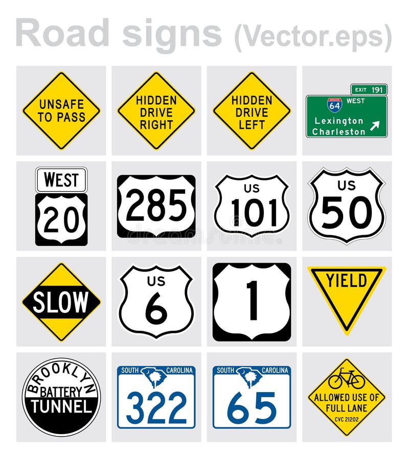 Traffic Sign Road Concept Design Set. Illustration Stock Illustration ...