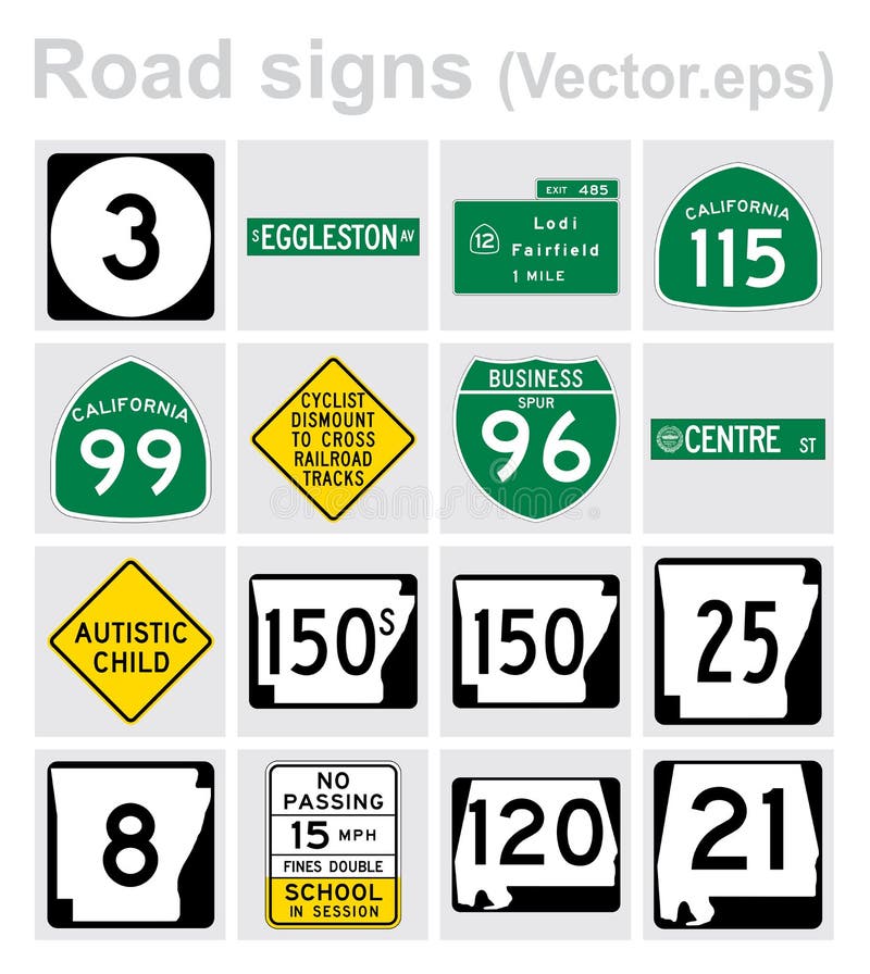 Traffic Sign Road Concept Design Set. Illustration Stock Illustration ...