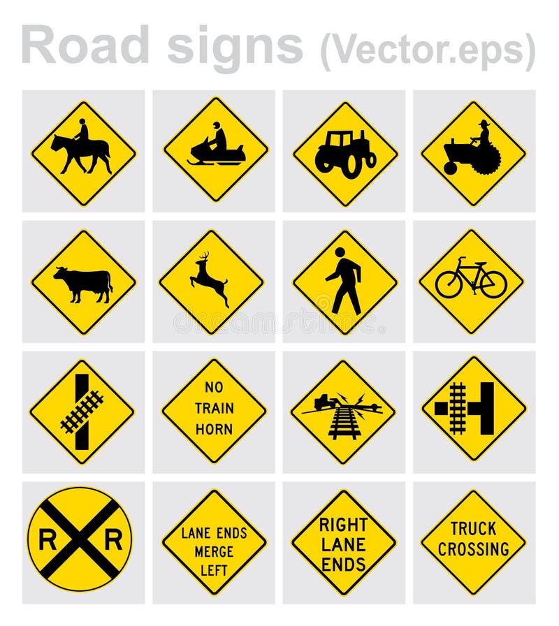 Traffic Sign Road Concept Design Set. Illustration Stock Illustration ...