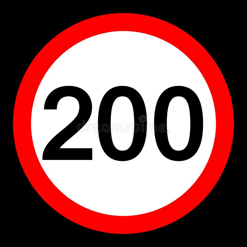 Traffic Sign, 200 Speed Limit Stock Vector - Illustration of info ...