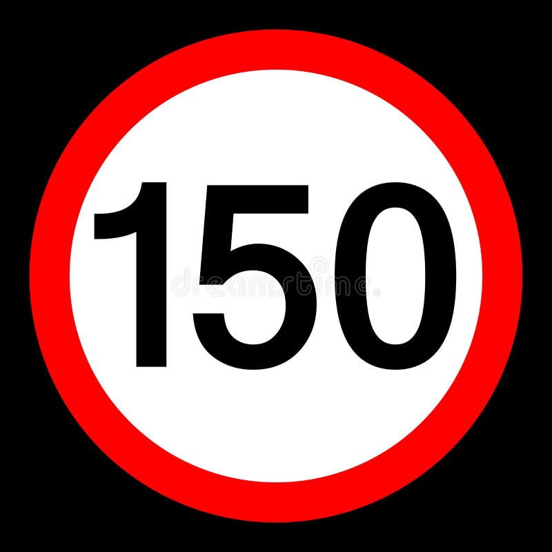 Traffic Sign, 150 Speed Limit Stock Vector - Illustration of manage ...