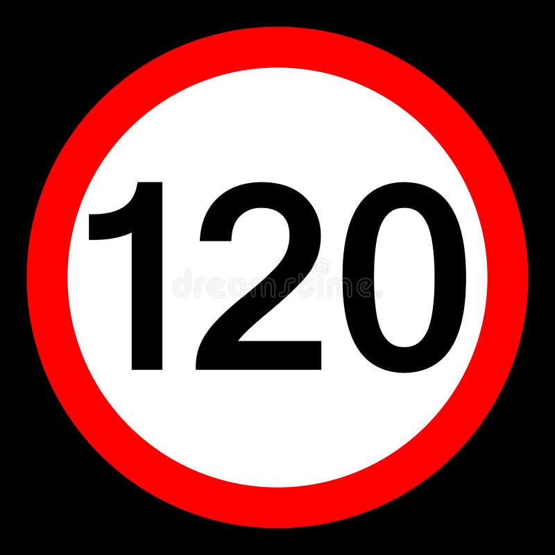 Traffic Sign, 120 Speed Limit Stock Vector - Illustration of attention ...
