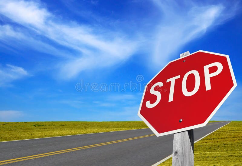 Traffic sign stop stock image. Image of traffic, meadow - 8460215