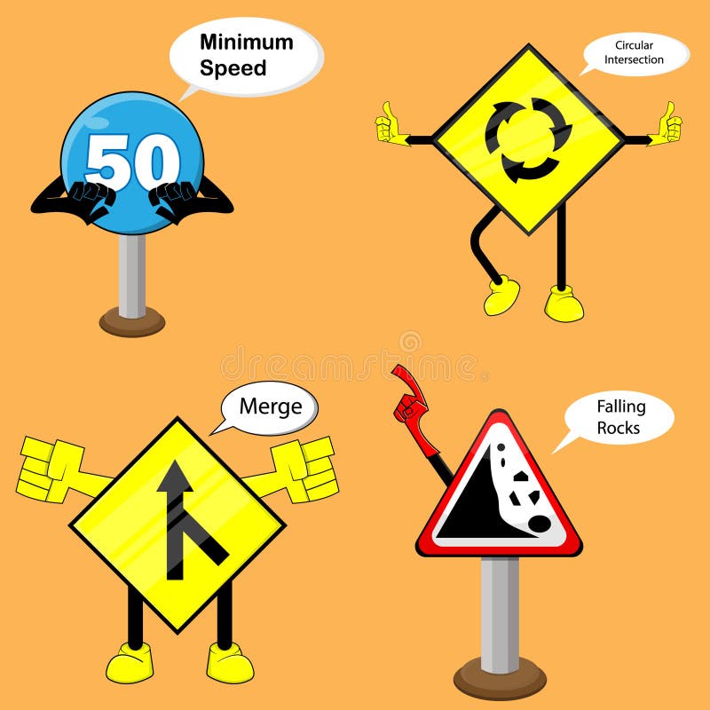 Traffic Sign Vector Illustration in Various Styles. Stock Vector ...