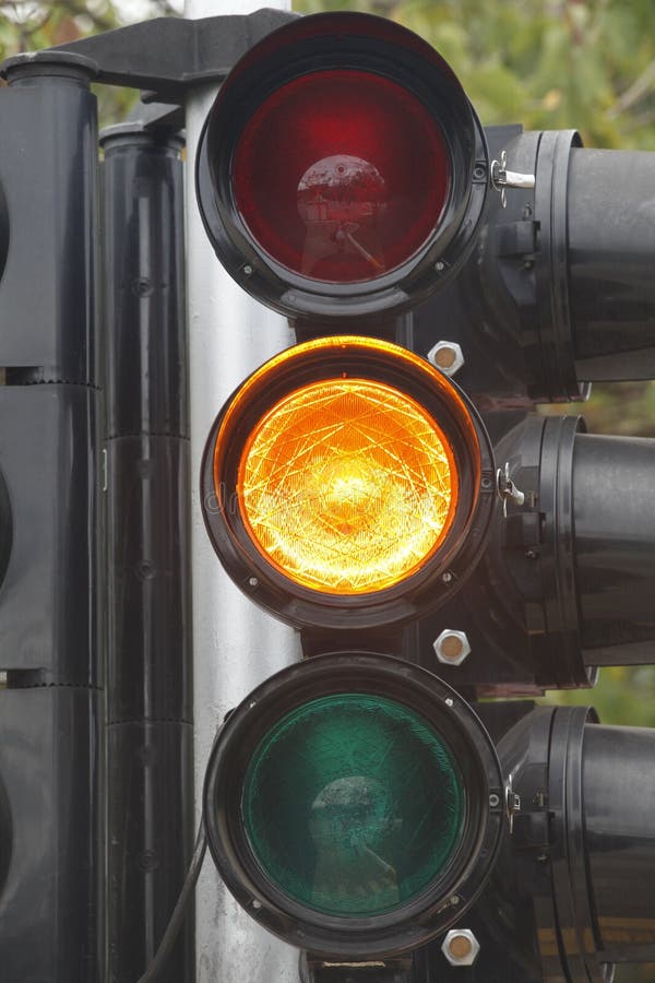 Red, Orange and Green Traffic Lights Stock Image - Image of equipment ...