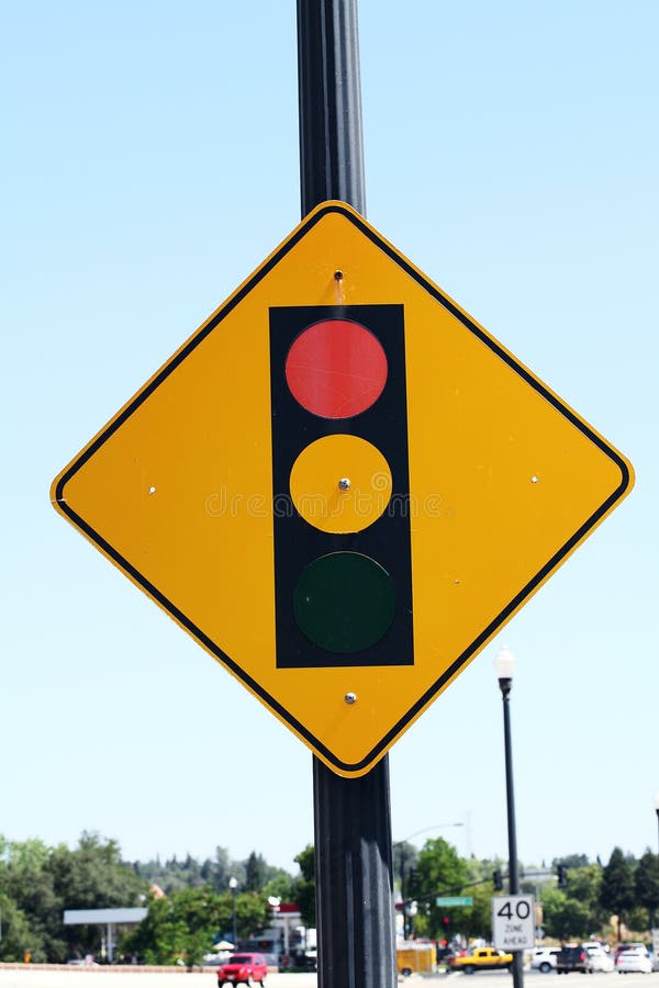Red Signal Ahead Traffic Sign Stock Photo - Image of directive, stop ... Red Signal Ahead Traffic Sign Stock Photo - Image of directive, stop ...