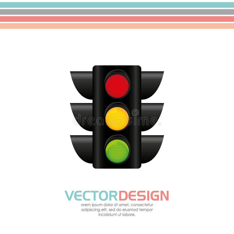 Traffic signal design stock illustration. Illustration of warning ...