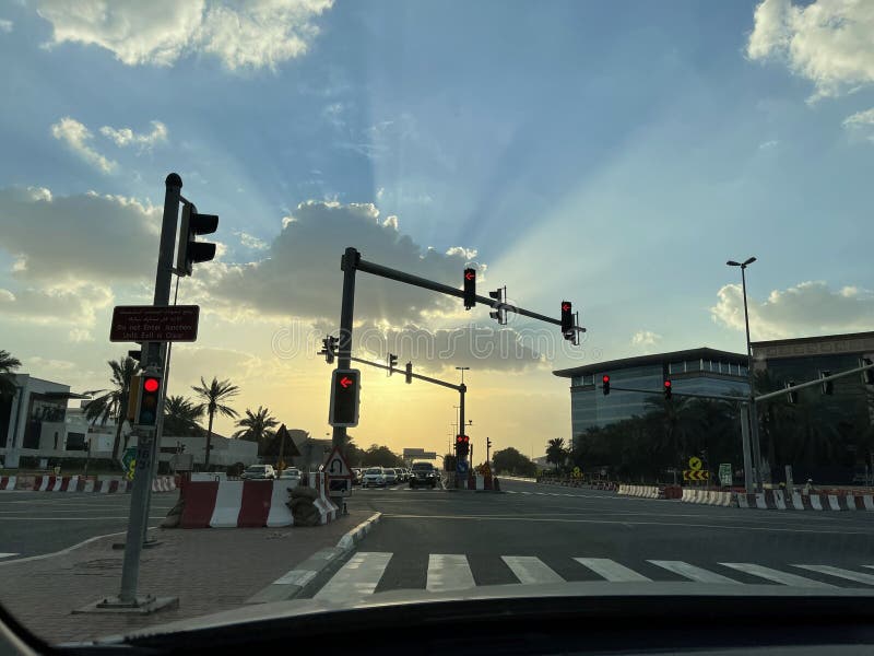 Traffic signal stock photo. Image of sunrise, signal - 266685112