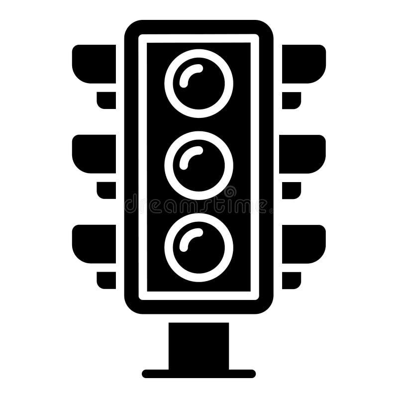Traffic Signal Glyph Icon, Map and Location Icon Stock Vector ...
