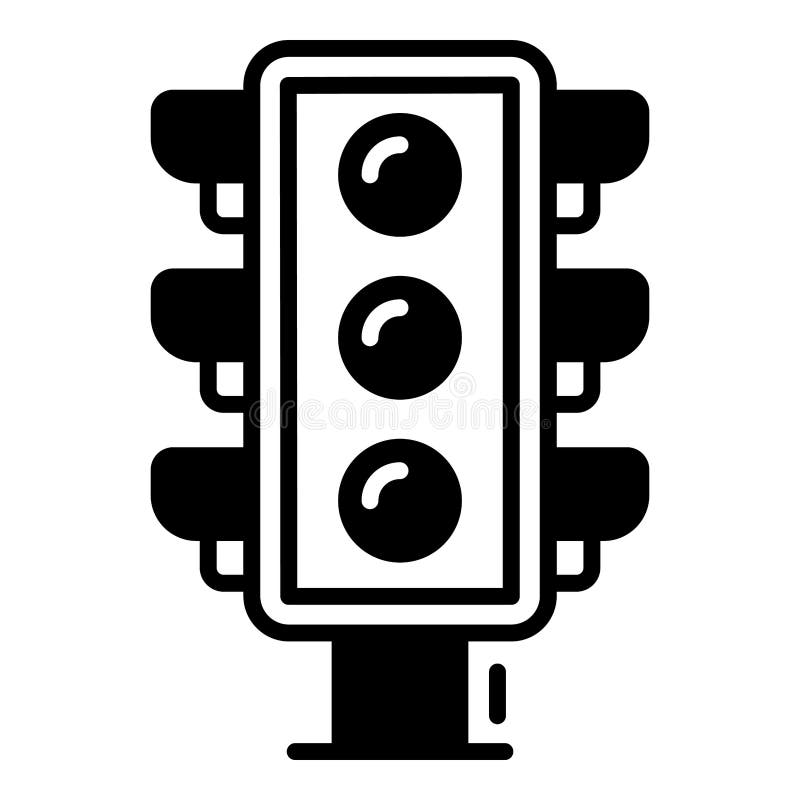 Traffic Signal Icon Related Map Location and Navigation Black Icon ...