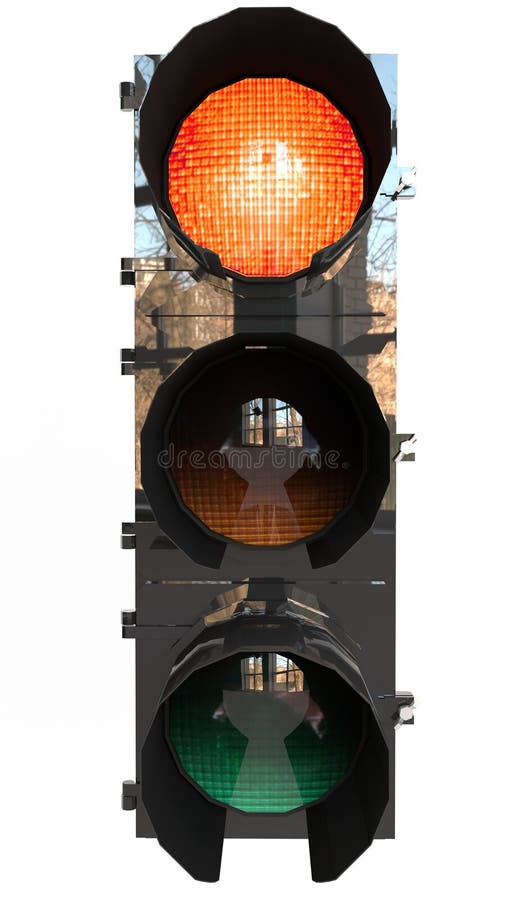 Traffic Signal Light with White Background Stock Photo - Image of icon ...