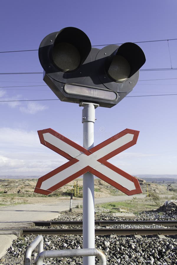 Traffic Signal in Route of Train Stock Image - Image of light, object ...