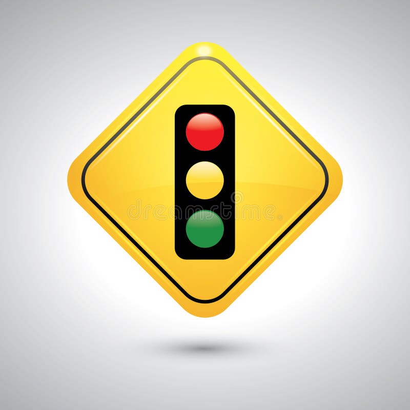 Traffic Signal Sign. Vector Illustration Decorative Design Stock Vector ...