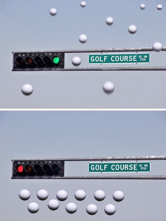 Traffic Signals and Golf Balls Stock Image - Image of traffic, roadway ...
