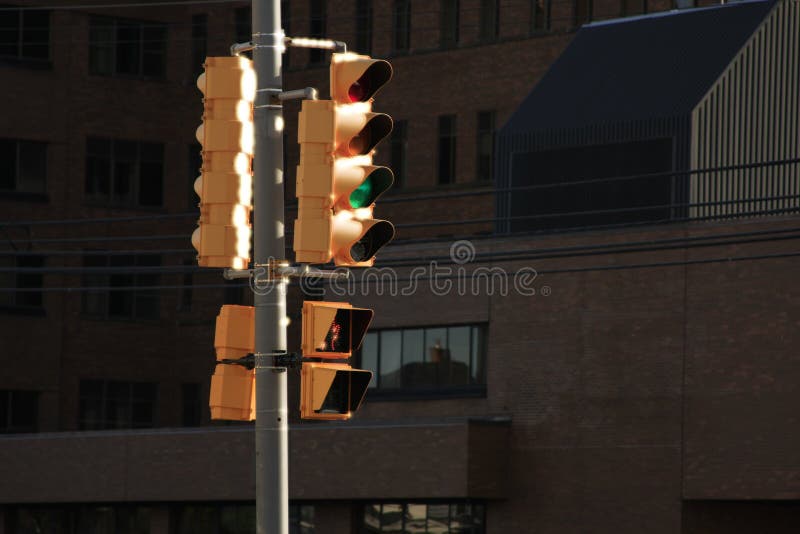 Traffic signals stock photo. Image of signal, green, city - 41336954