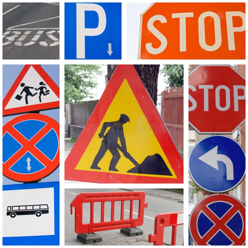 Traffic Signs Collage Stock Photos - Free & Royalty-Free Stock Photos ...