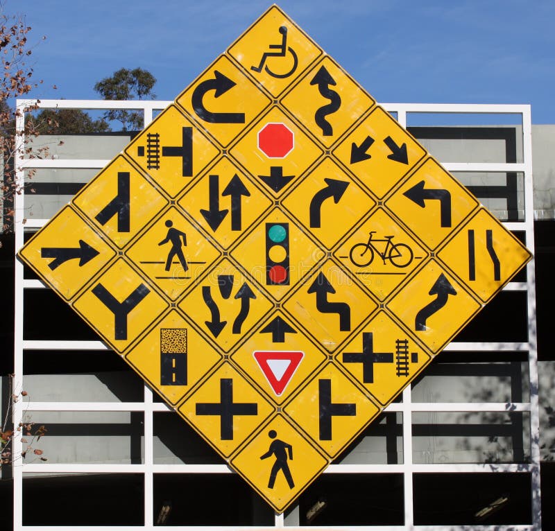 Falling Off a Cliff: Danger Sign. Stock Photo - Image of bushes ...