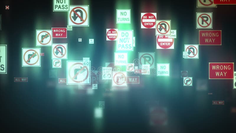 Traffic Signs Background, Stock Footage Stock Footage - Video of ...