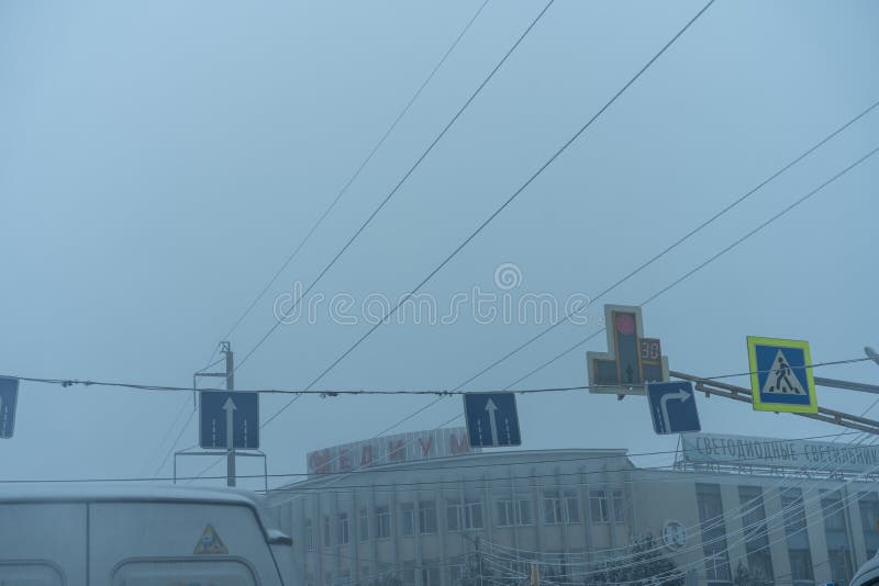 Traffic Signs Fixed Over the Road Stock Photo - Image of delivery ...